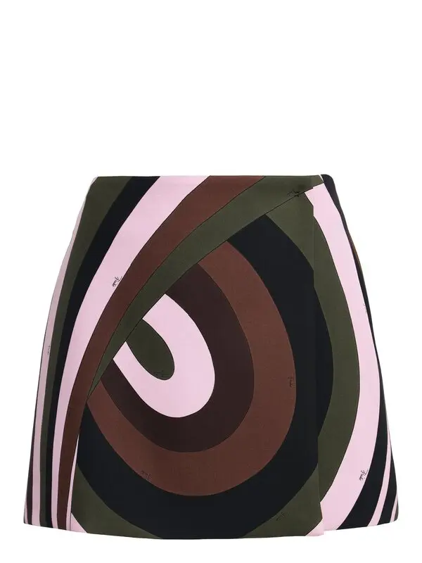 Emilio Pucci Printed Silk-twill Mini Skirt - Multi