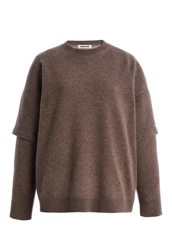 DARKPARK Troy Double-sleeve Cashmere-wool Top - Taupe