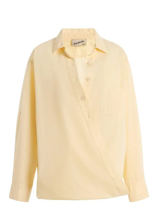 SANDERLAK Twist Cotton Shirt - Ivory