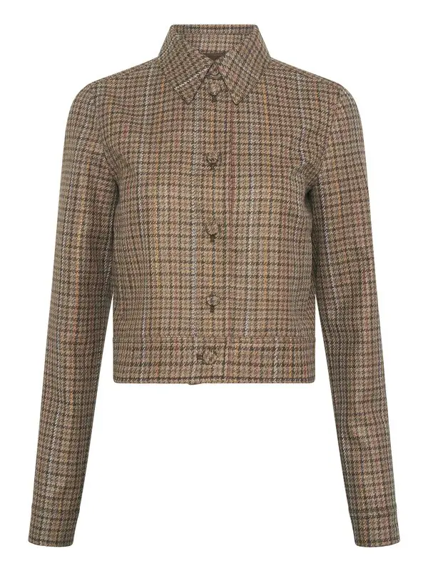Gabriela Hearst Thereza Checked Wool-silk Jacket - Multi
