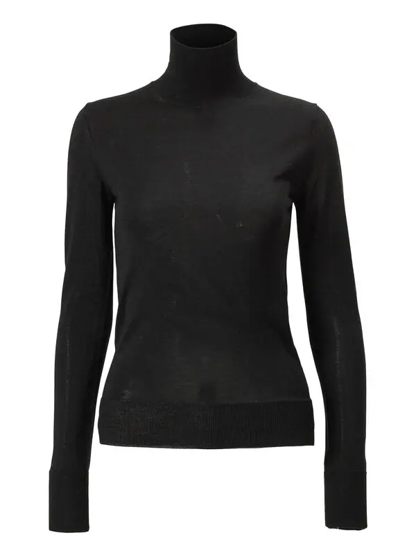 Carolina Herrera Wool-silk Turtleneck Sweater - Black