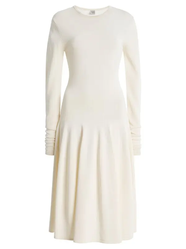TOTEME Sculpted Knit Mini Dress - White