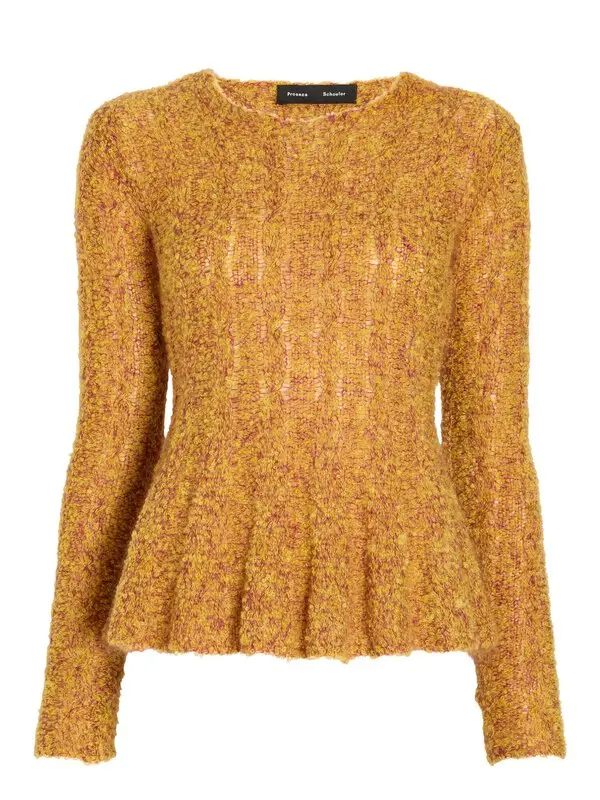 Proenza Schouler Joelle Looped Mohair-silk Blend Top - Multi