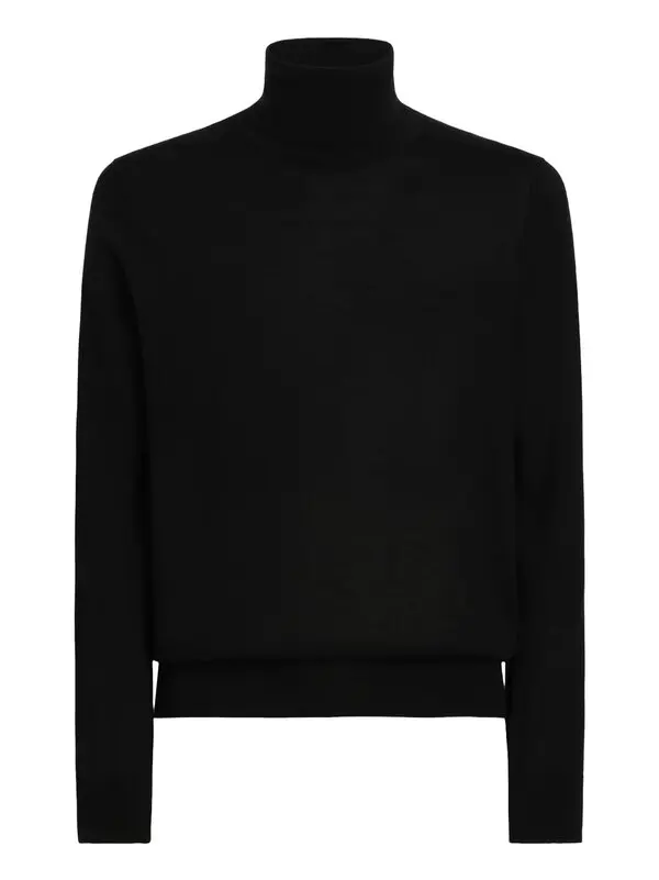 Dolce & Gabbana Cashmere Turtleneck Sweaters And Cardigans - Black