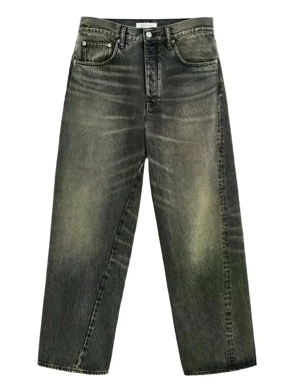 SUNFLOWER Wide-leg Twisted Jeans - Grey