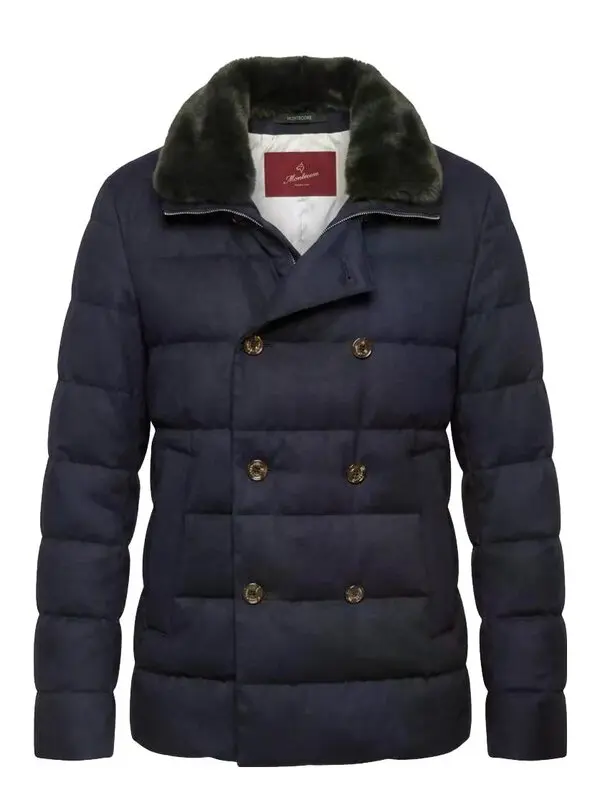 MONTECORE Double-breasted Quilted Jacket - Blue