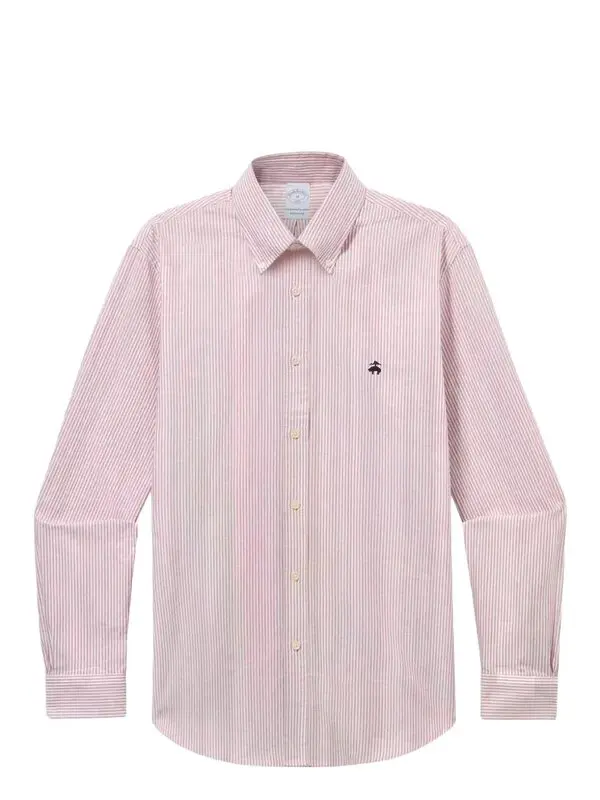 Brooks Brothers Striped Oxford Shirt - Red