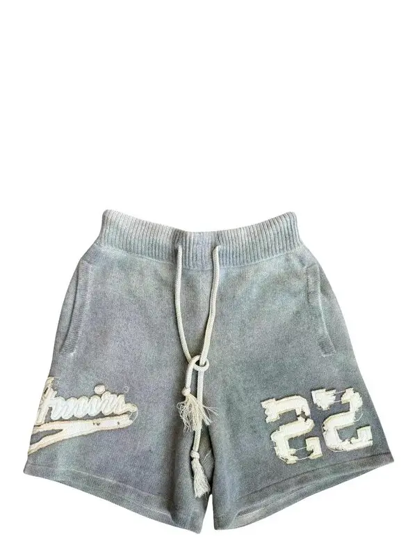 Amiri Distressed Cashmere Shorts - Grey