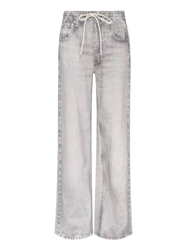 Rag & Bone Rb Miramar Drawstring Acid-wash Jeans - Grey