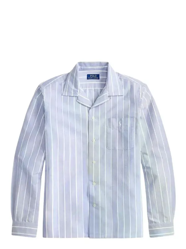 Polo Ralph Lauren Classic-fit Striped Oxford Camp Shirt - Blue