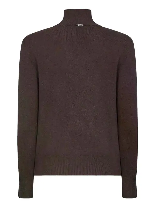 Herno Wrap-effect Cut-out Sweater - Brown