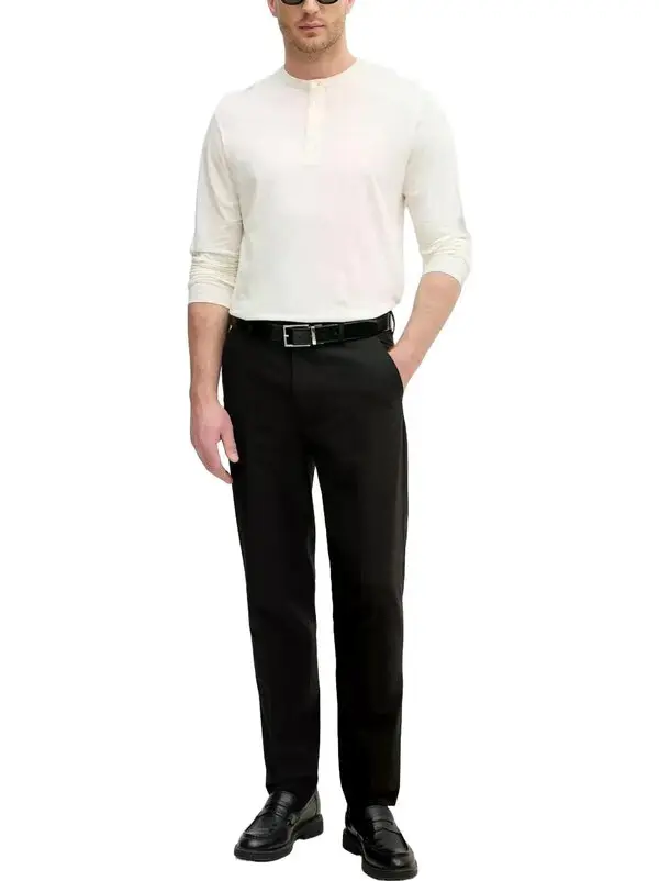 Sisley Pressed-crease Tailored Trousers - Black
