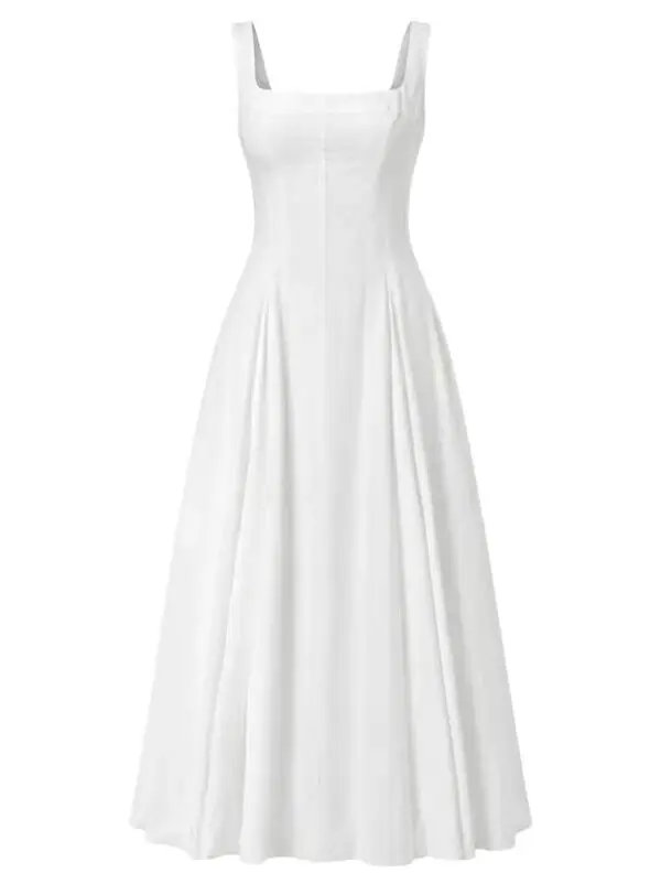 Simkhai Hally Cotton Midi Dress - White