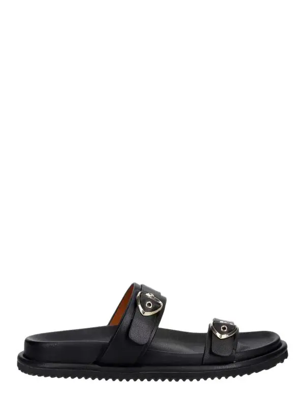 BLAUER. Bloom03 Buckle-fastening Leather Sandals - Black