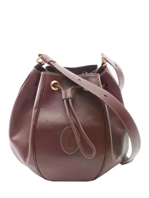 Cartier 1970-1980 Must De Leather Bucket Bag - Red