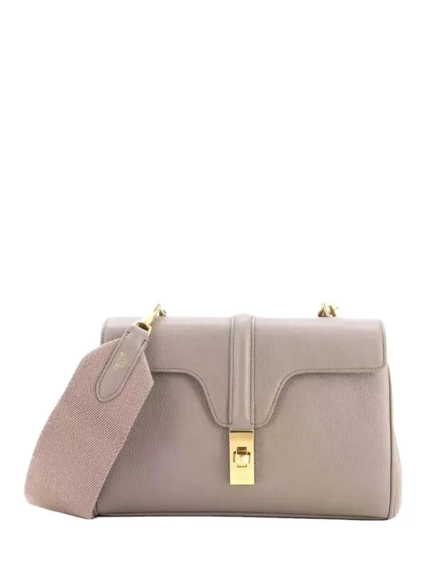 Celine Soft 16 Bag Grainy Calfskin Teen Shoulder Bag - Grey