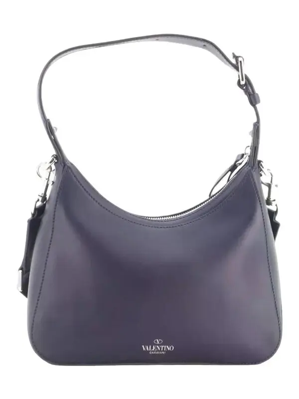 Valentino Garavani Vltn Printed Leather Small Hobo Bag - Blue