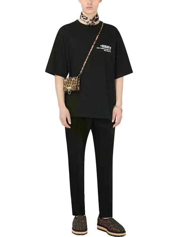 Dolce & Gabbana Only Good Vibes-graphic T-shirt - Black
