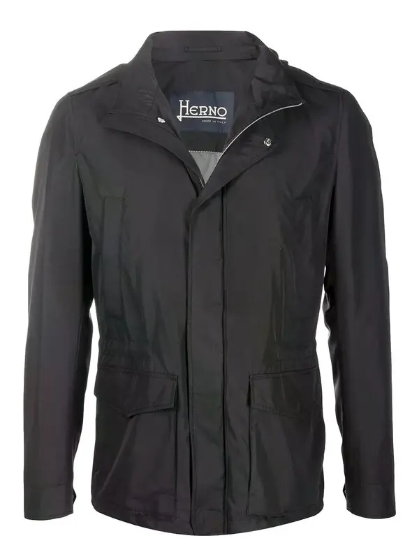 Herno Hooded Lightweight Jacket - Black