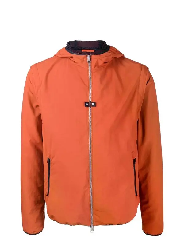 Herno Two-pocket Zip-up Hooded Jacket - Red