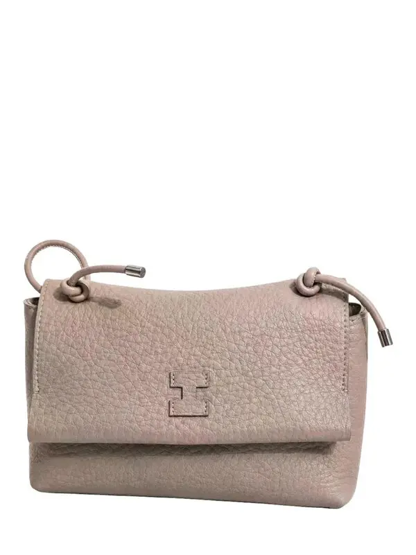 IACUCCI Grained Leather Cross Body Bag - Neutrals