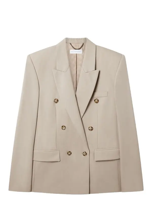 Stella McCartney Wool Double-breasted Jacket - Grey