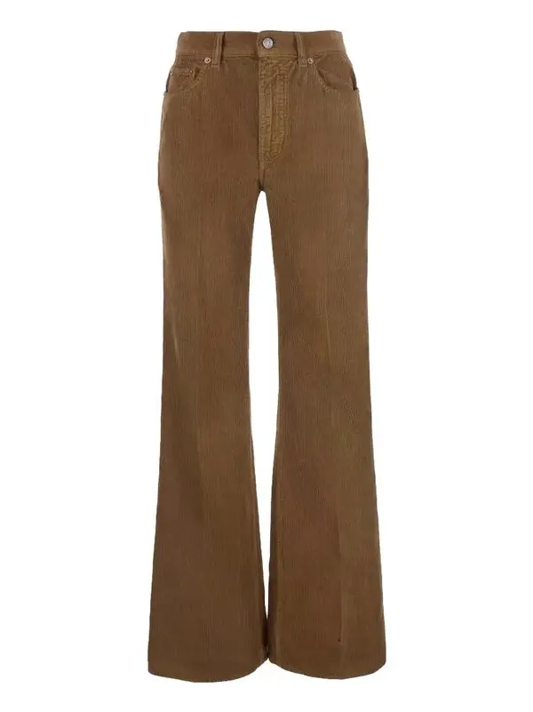 Saint Laurent 70's Pants In Corduroy - Brown