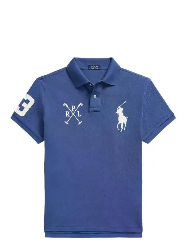Polo Ralph Lauren Logo-embroidered Piqué Polo Shirt - Blue