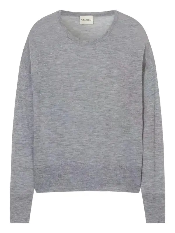 Closed Fine-knit Drop-shoulder Sweater - Grey