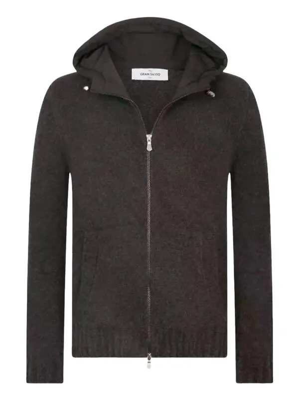 GRAN SASSO Wool Hooded Jacket - Brown