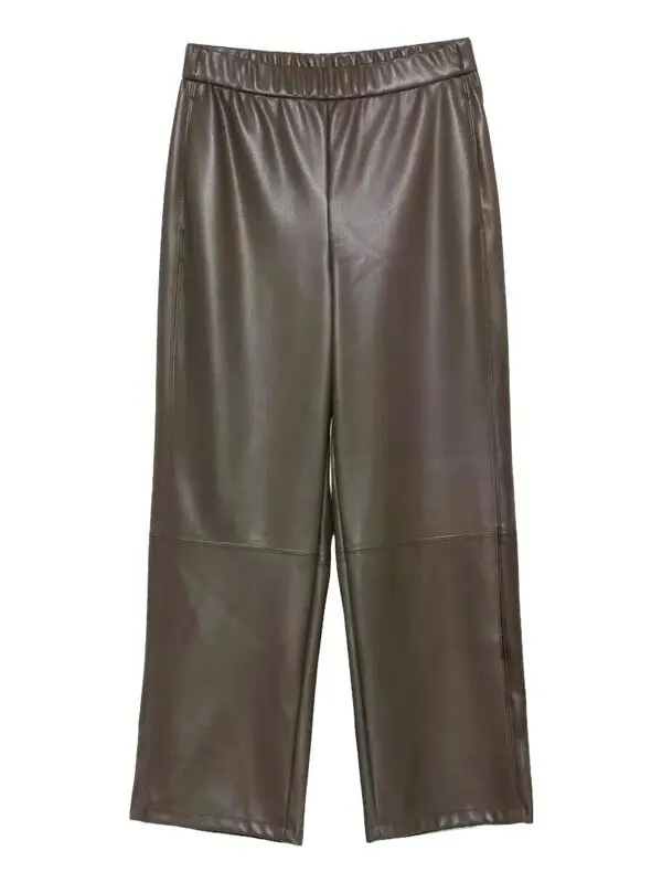 Max Mara Elasticated-waistband Cropped Trousers - Brown