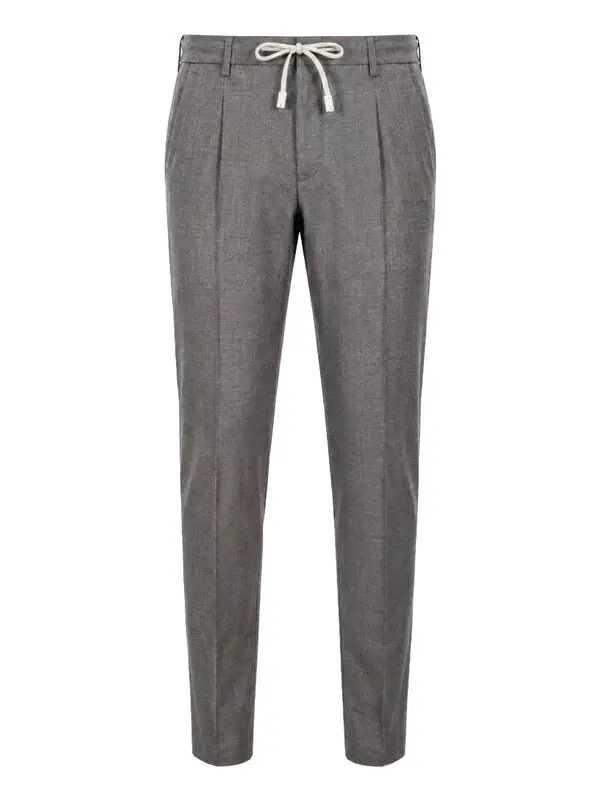 Eleventy Drawstring Pleated Trousers - Grey