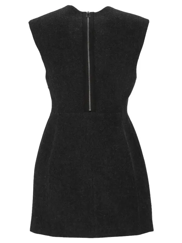 TELA Sleeveless Virgin Wool Mini Dress - Grey