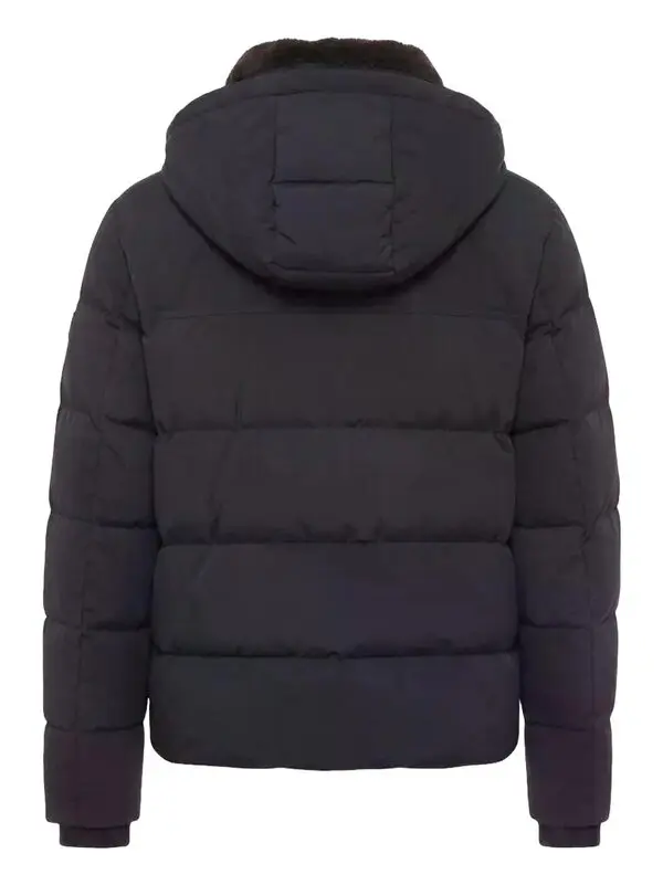 MOORER Hooded Padded Jacket - Blue