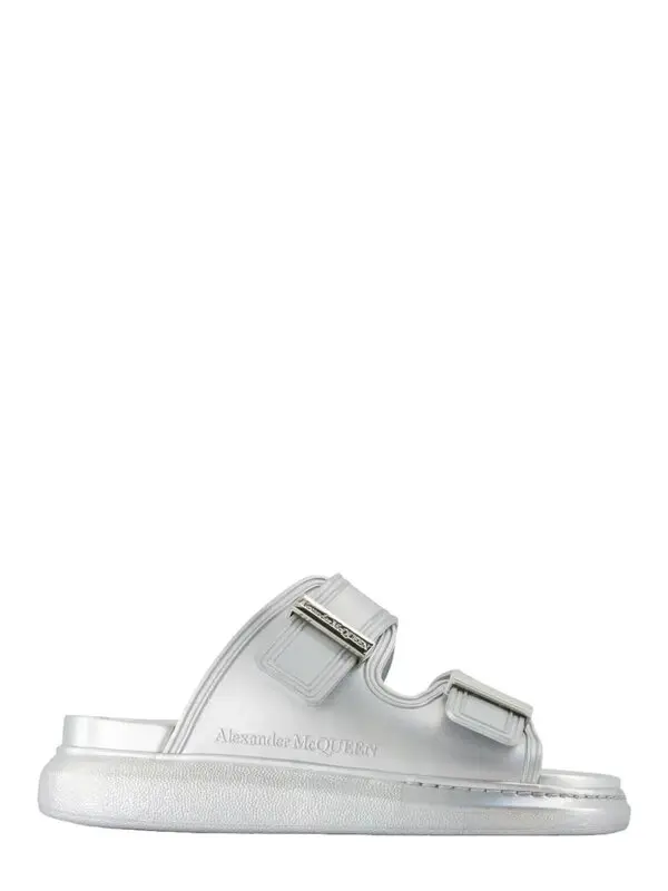 Alexander McQueen Hybrid Double-band Sandals - Silver