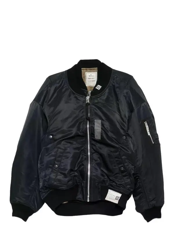 Mihara Yasuhiro Panelled Layered-effect Bomber Jacket - Black