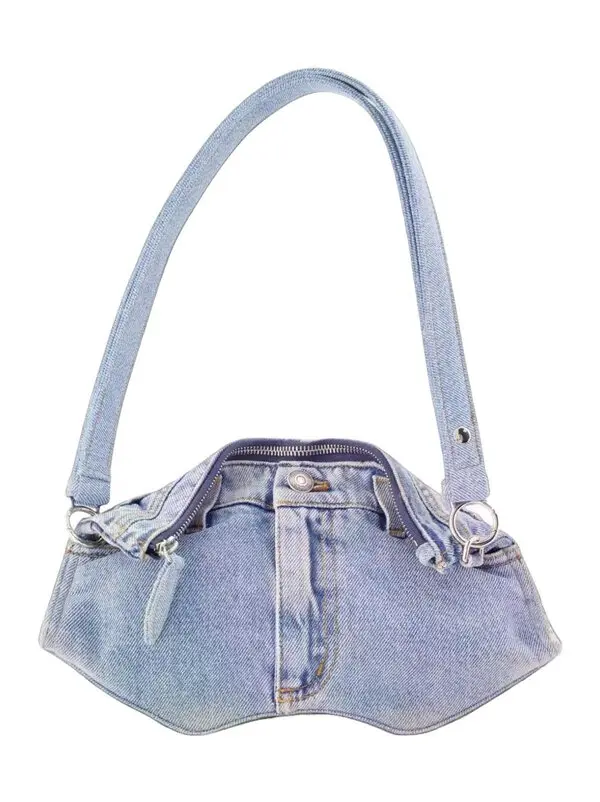 Alexander McQueen Manta Denim Clutch Bag - Blue