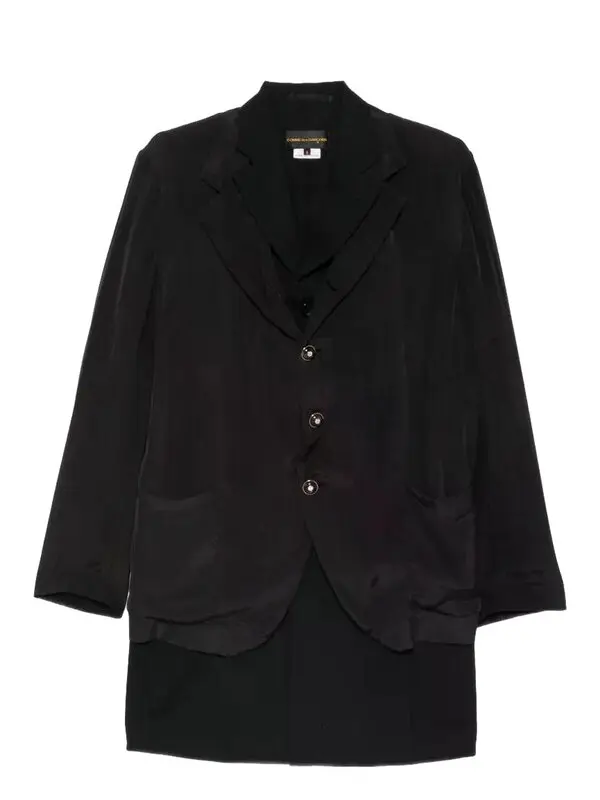 Comme Des Garçons Layered Single-breasted Blazer - Black