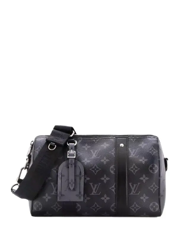 LOUIS VUITTON City Keepall Bag Reverse Monogram Eclipse Canvas Crossbody Bag - Black