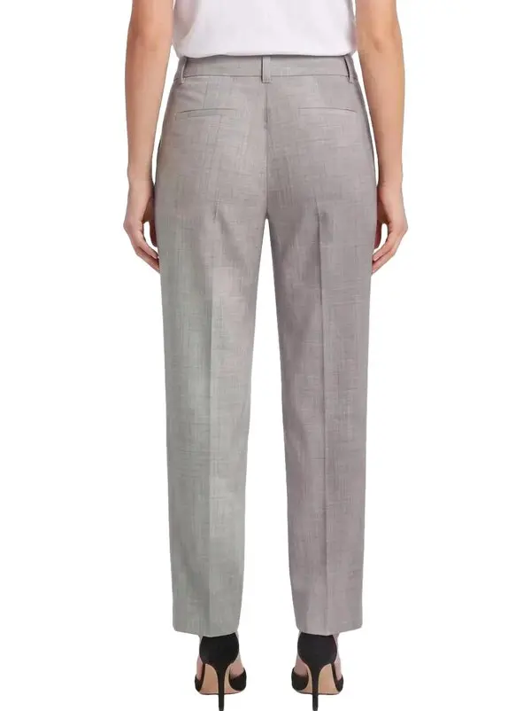 Brunello Cucinelli Checked Straight-leg Trousers - Grey
