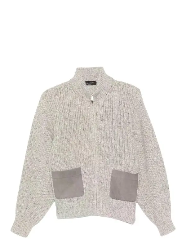 Fabiana Filippi Zip-up Patch-pocket Cardigan - Grey