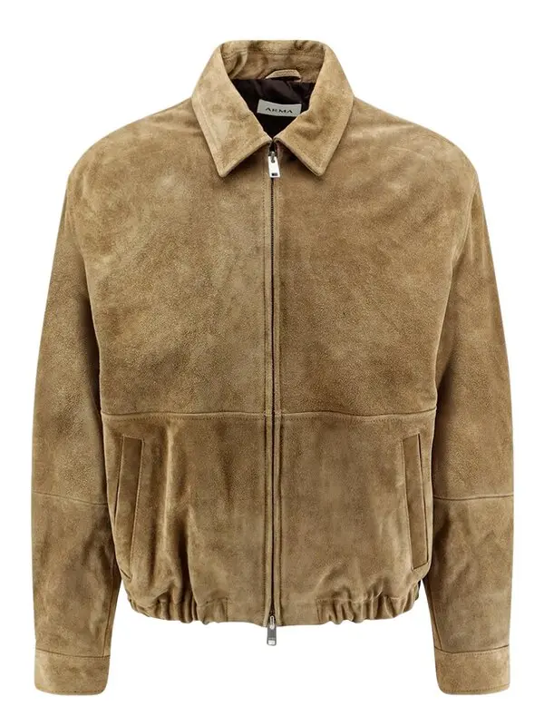 ARMA Maddox Suede Jacket - Beige