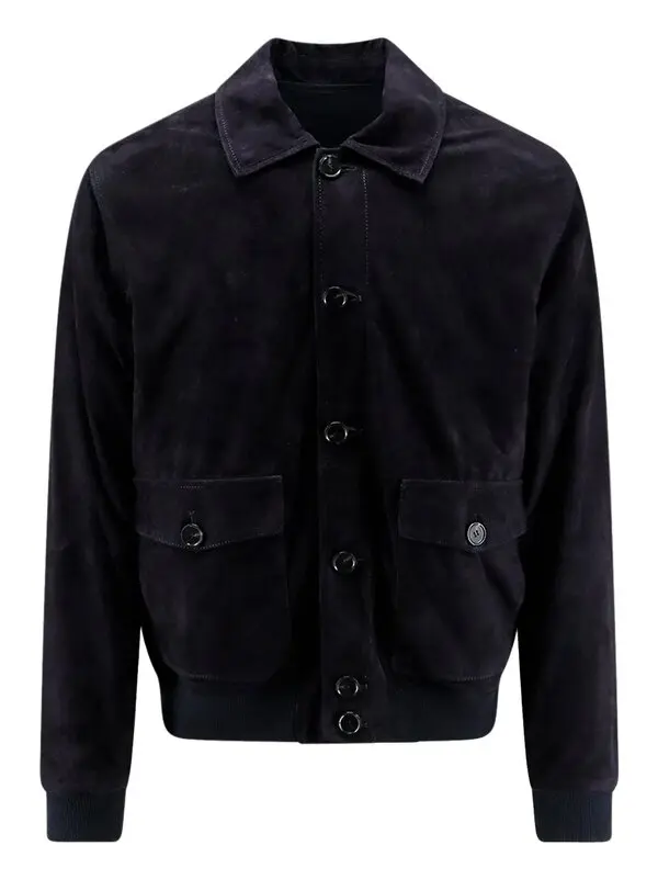 ARMA Tomme Reversibile Suede Jacket - Blue