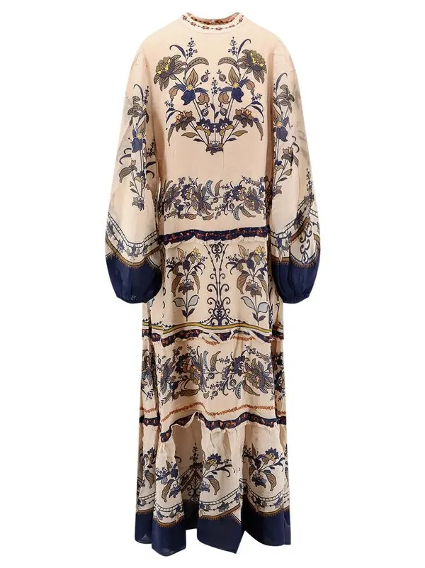 Farm Rio Liz Viscose Long Dress - Pink