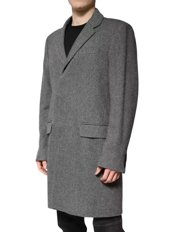 Dolce & Gabbana Single-breasted Wool Coat - Grey