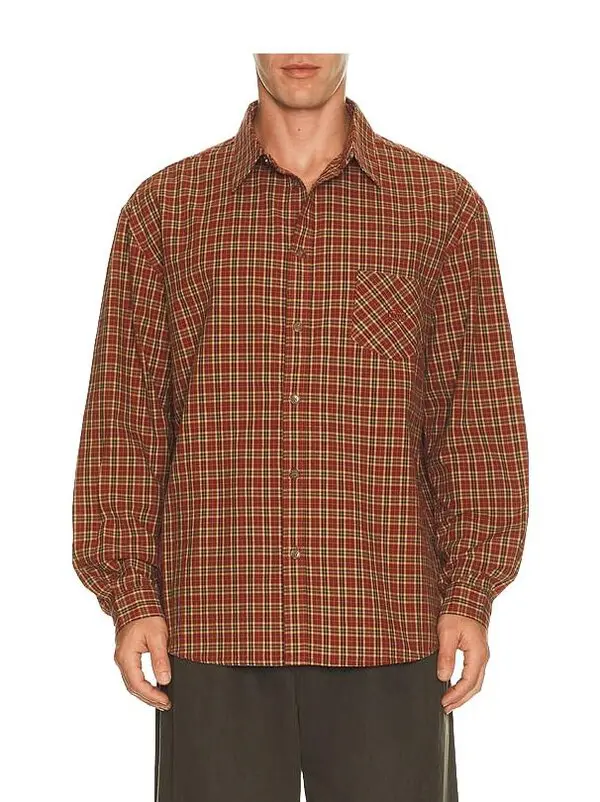KAPPY DESIGN Omad Plaid Shirt - Red