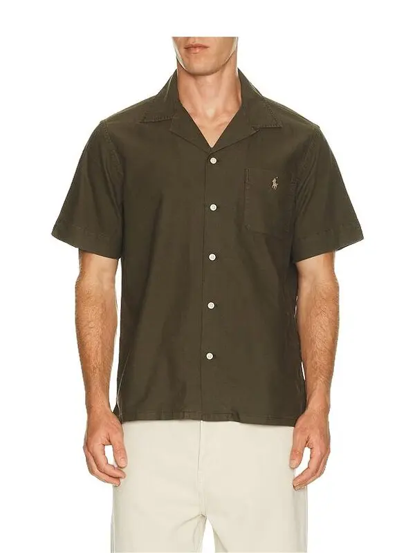 Polo Ralph Lauren Short-sleeve Garment Dyed Andy Camp Sport Shirt In . Also - Olive