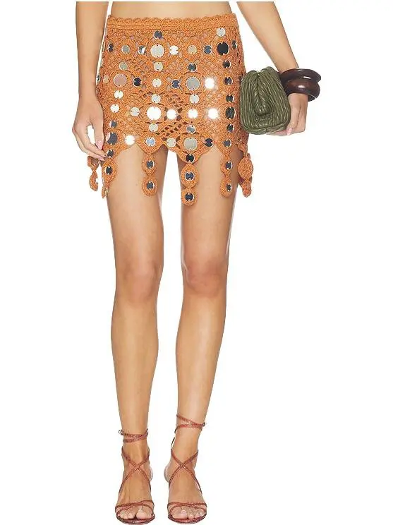 Retrofete Clarie Skirt In . Also - Rust