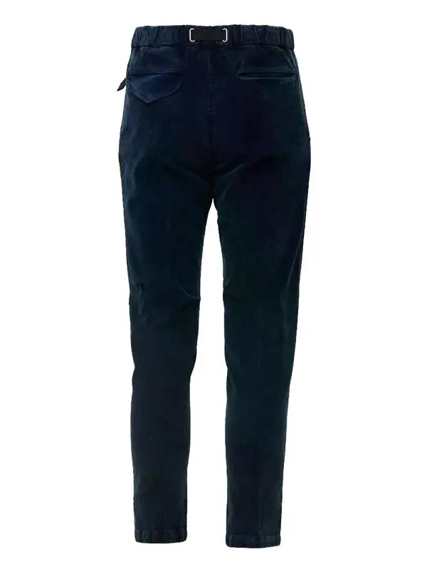 WHITE SAND Belted Corduroy Trousers - Blue