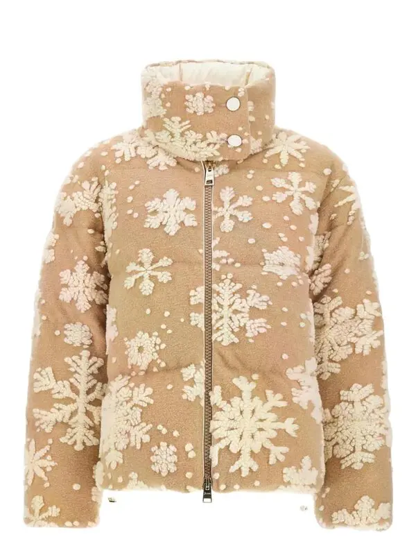 Herno Snowflake-jacquard Quilted Jacket - Neutrals